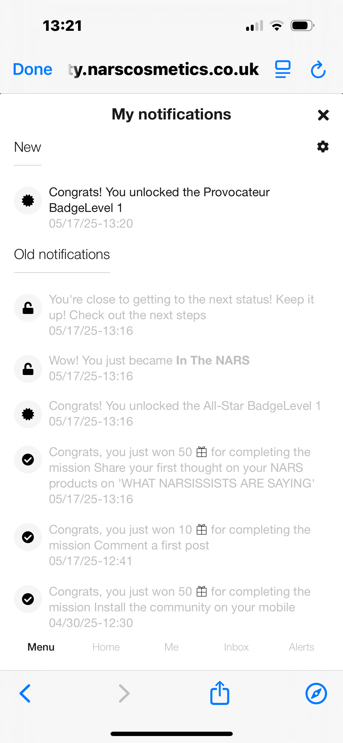 Slowly getting there unlocking my badges and moving up! X | NARS Community