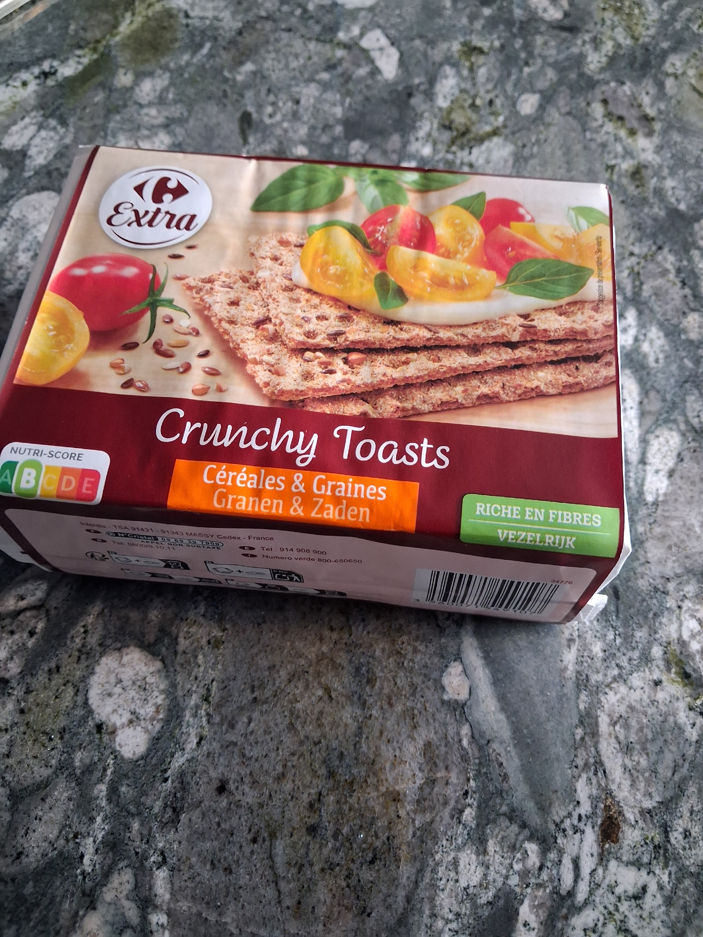 CRUNCHY TOASTS CEREALES ET GRAINES CARREFOUR EXTRA | Communauté Ma ...