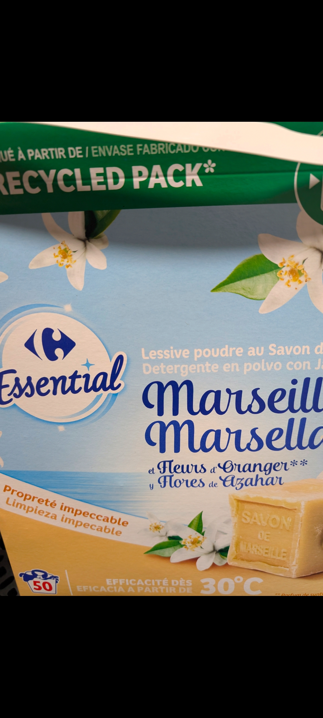 🧺 Test du jour : Lessive poudre Carrefour Essential au Savon de ...