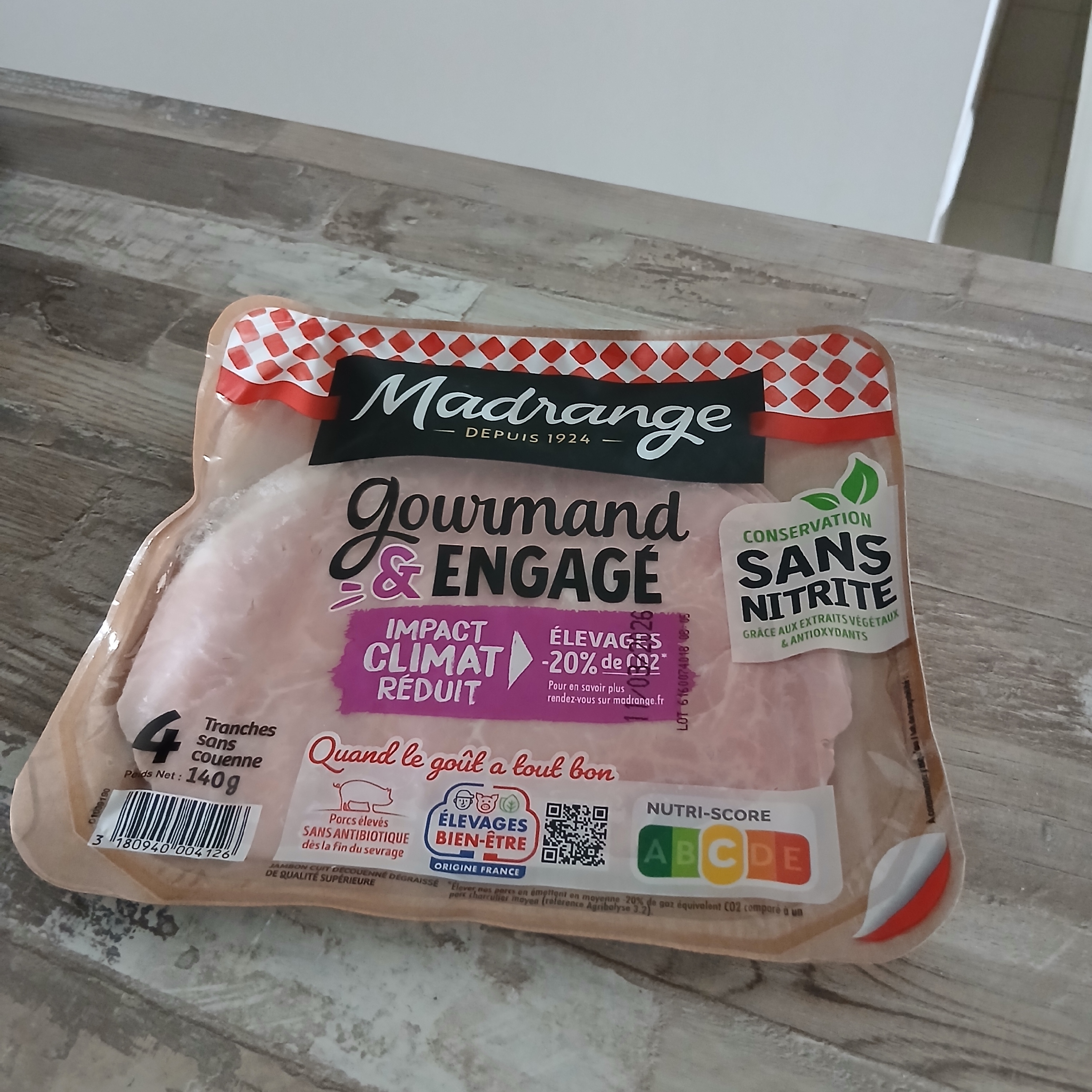 Jambon MADRANGE gourmand et engagé - impact climat réduit - nutriscore ...